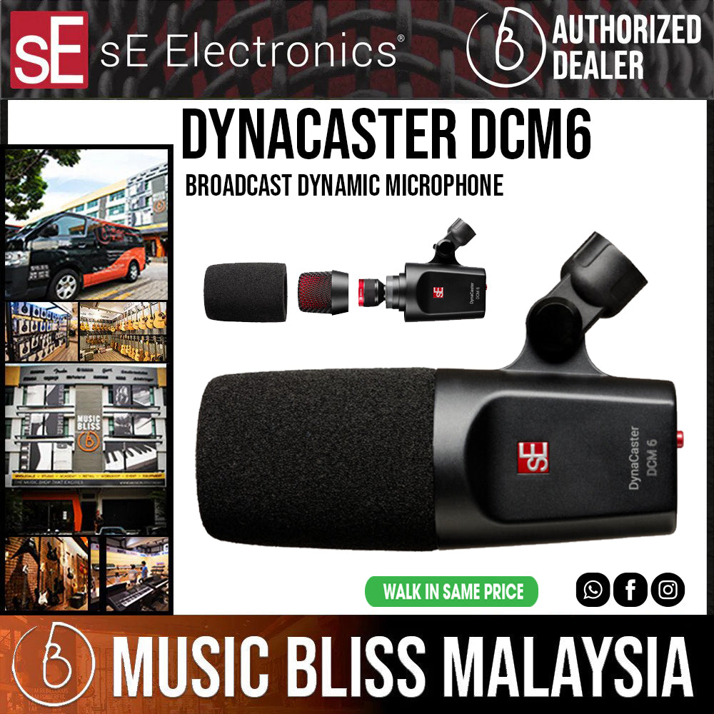 sE Electronics DynaCaster DCM6 Dynamic Broadcast Microphone | Music ...