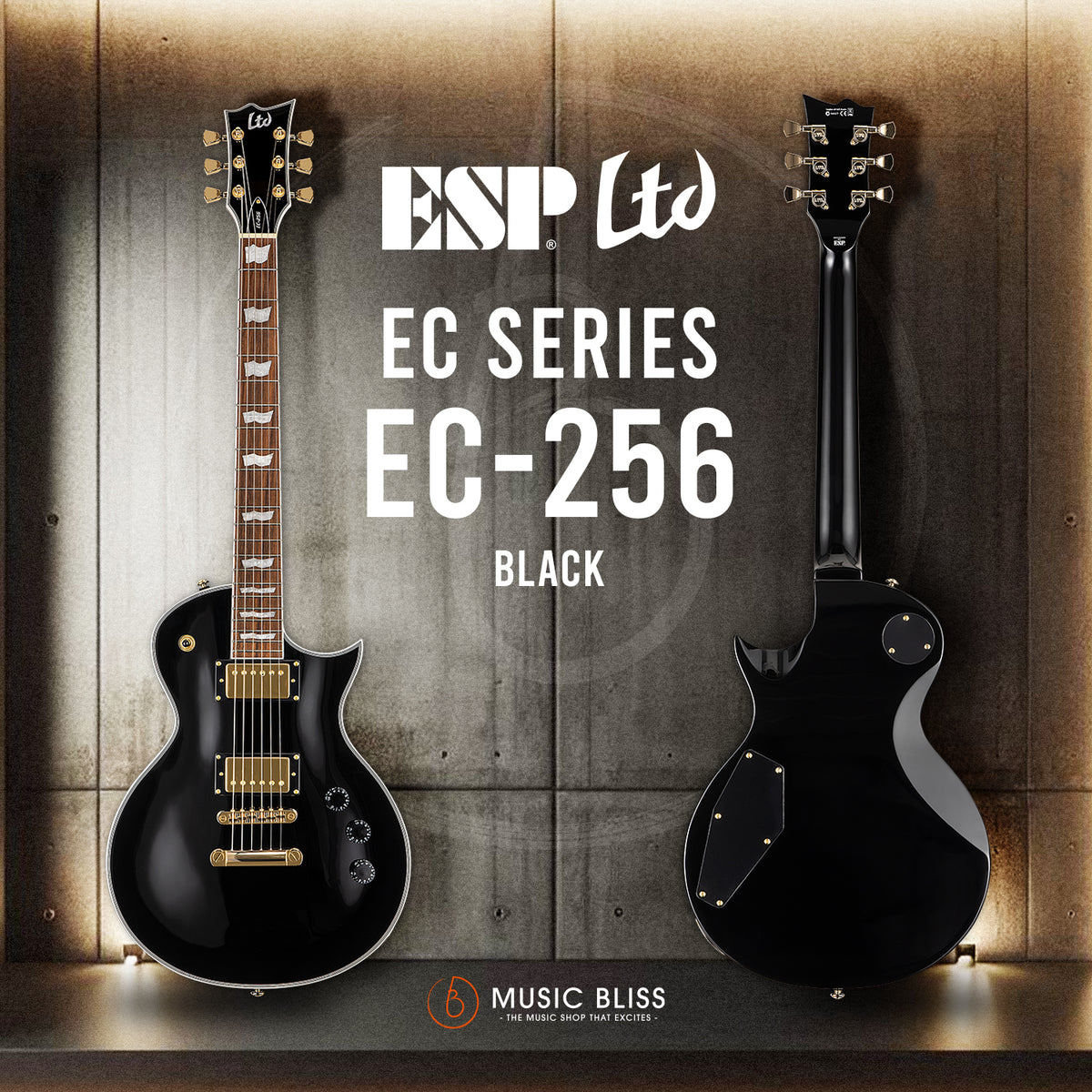 ESP LTD EC-256 Electric Guitar - Black (EC256BLK) | Music Bliss Malaysia