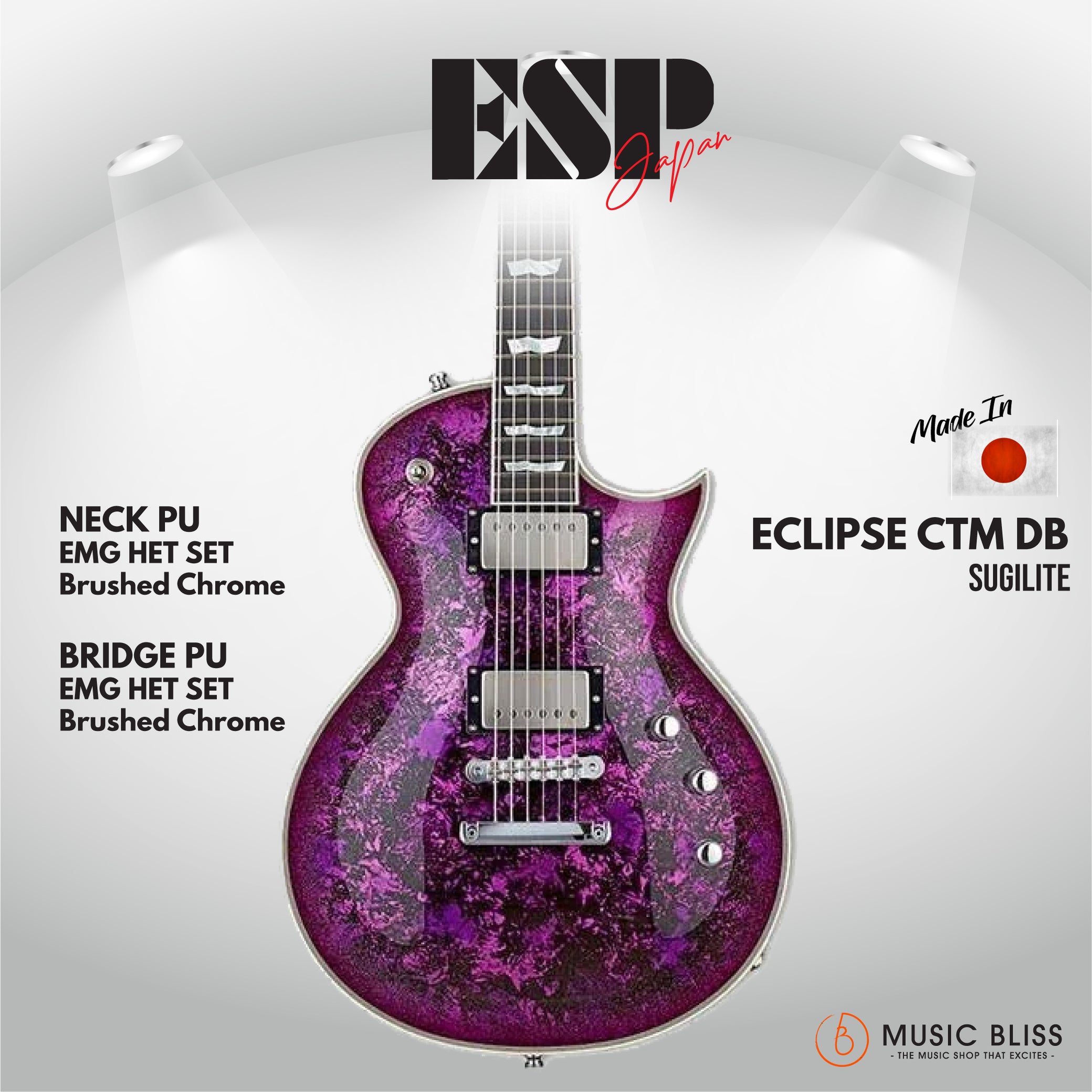 ESP Original ECLIPSE CTM DB - Sugilite [MIJ - Made in Japan] | Music ...