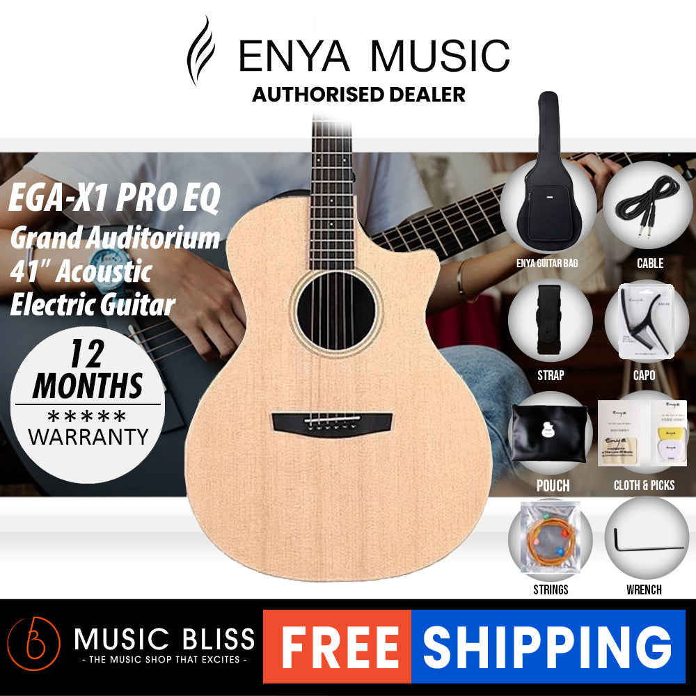 Enya EGA-X1 PRO EQ Acoustic Guitar (EGAX1) | Music Bliss Malaysia