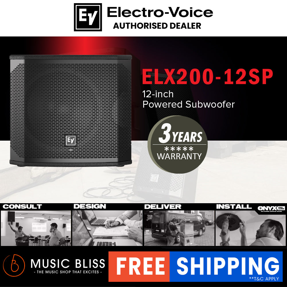 EV Electro-Voice ELX200-12SP 1200W 12" Powered Subwoofer (Electro Voice ...