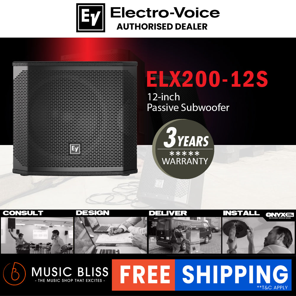 EV Electro-Voice ELX200-12S 1600W 12" Passive Subwoofer (Electro Voice ...