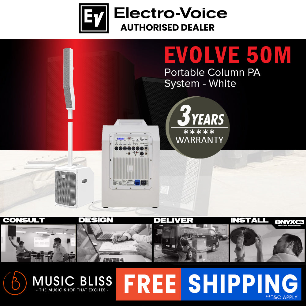 EV Electro-Voice Evolve 50M Portable Column PA System - White | Music ...