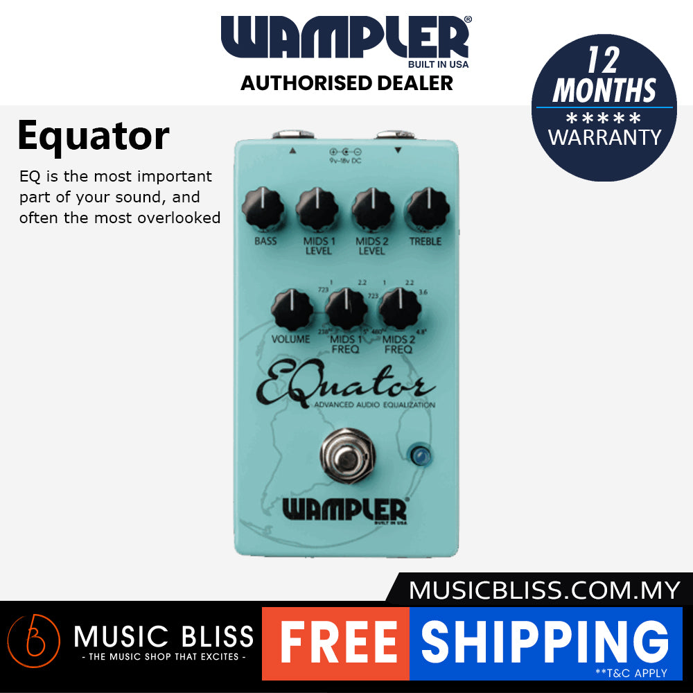 Wampler EQuator Advanced Guitar Equalization Pedal | Music Bliss Malaysia