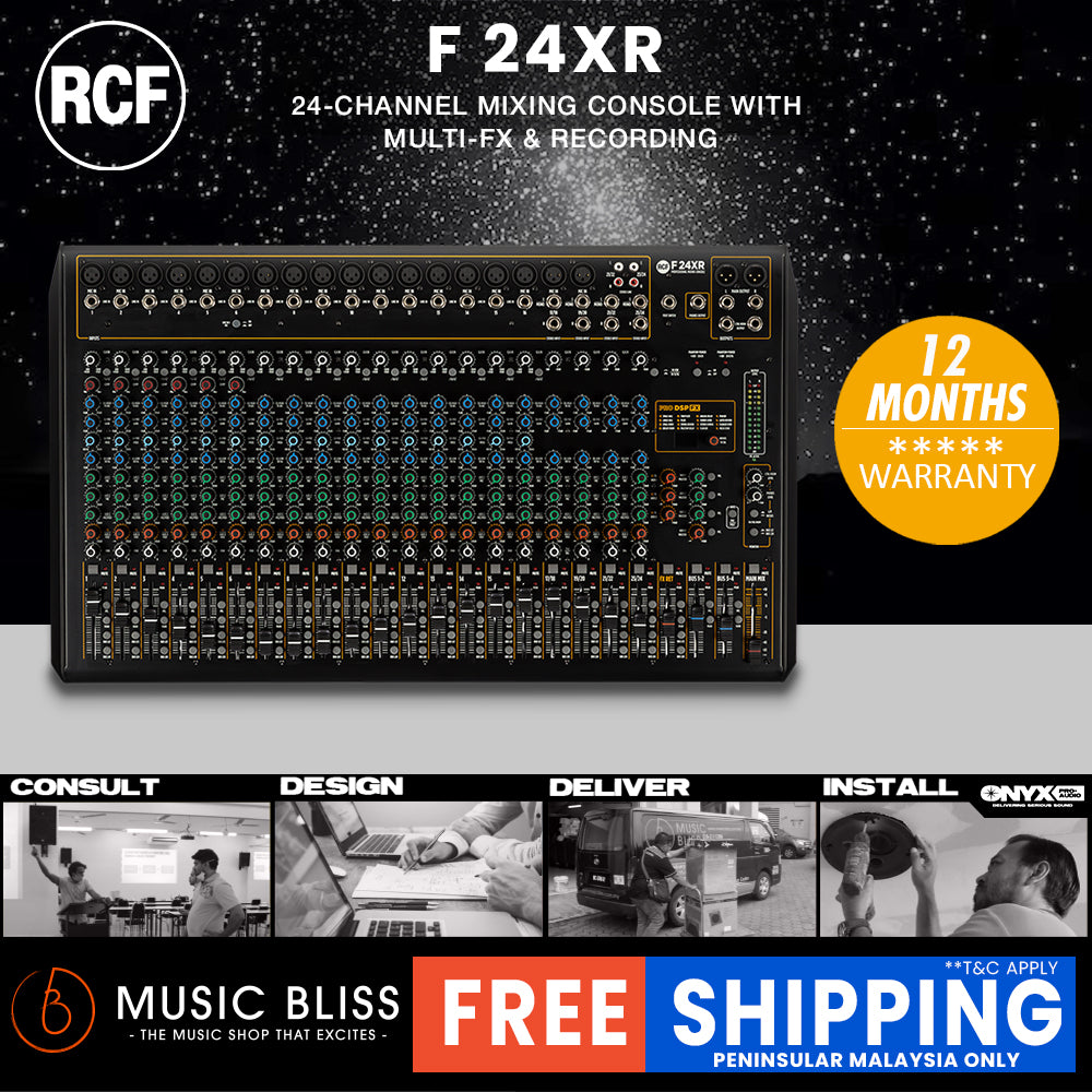 RCF F 24XR 24-Channel Mixer with Multi-FX | Music Bliss Malaysia