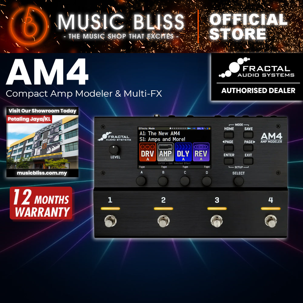 Fractal Audio AM4 - Compact Amp Modeler & Multi-FX | Music Bliss Malaysia