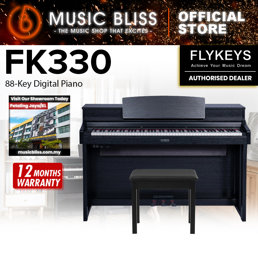 Flykeys FK330 88-Key Digital Piano Home Electric Piano Keyboard - Navy ...