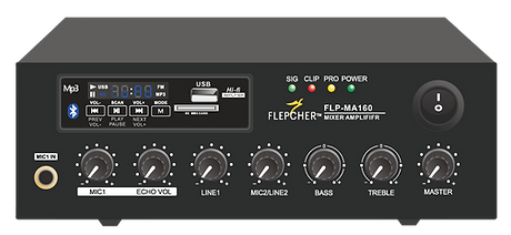Flepcher MA-160 60W Mini Mixer Amplifier with USB/Tuner/Bluetooth ...