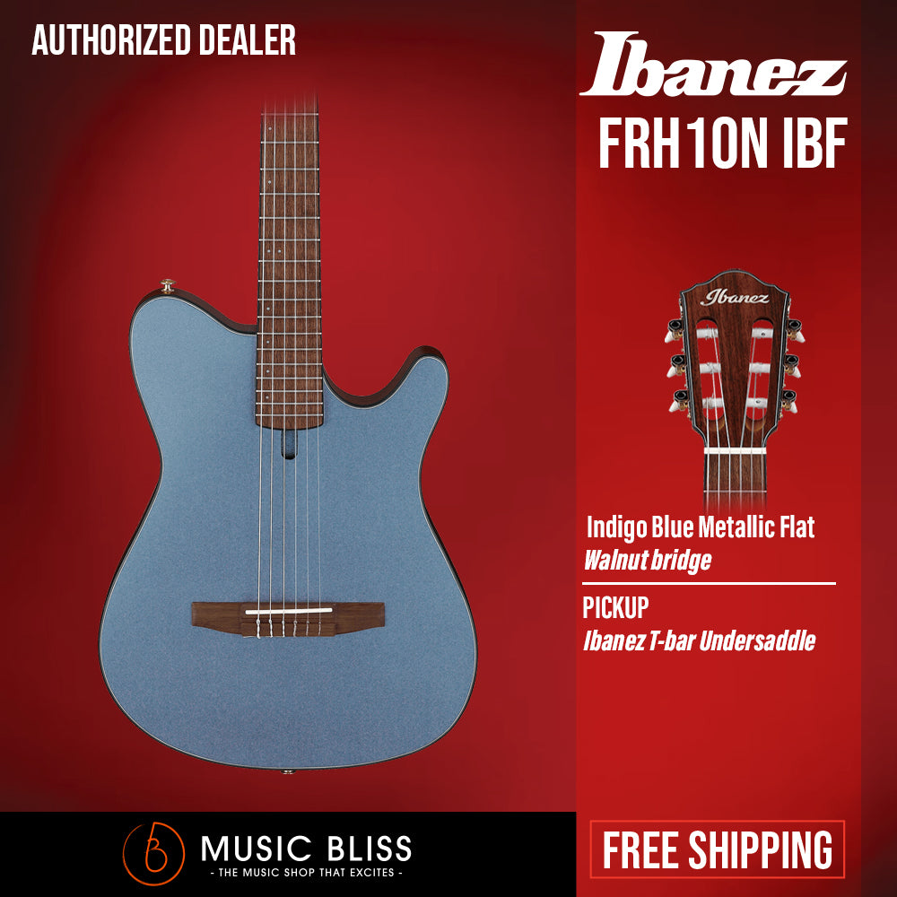 Ibanez FRH10N Thinline Nylon Acoustic-electric Guitar - Indigo Blue ...