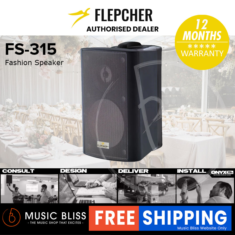 Flepcher FS-315B Fashion Speaker - Black (FS315 / FS 315) | Music Bliss ...