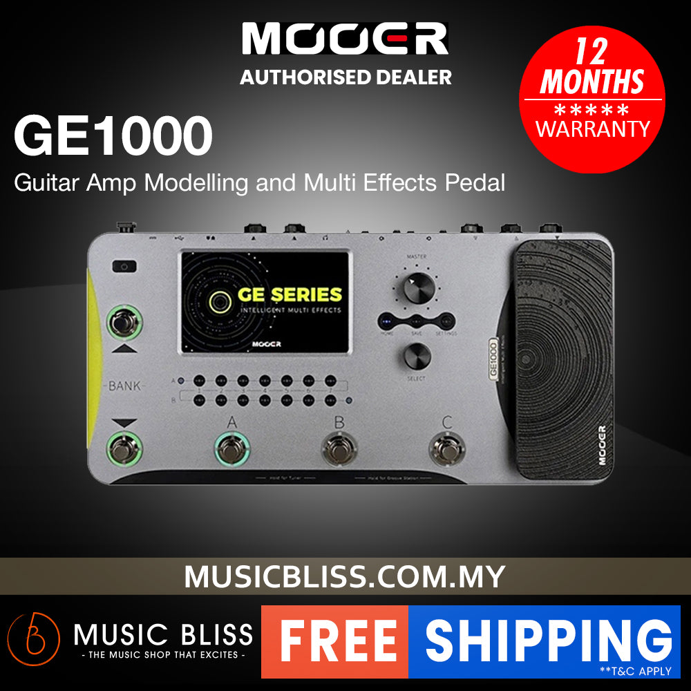 Mooer GE1000 Guitar Amp Modelling and Multi Effects Pedal with Touch ...
