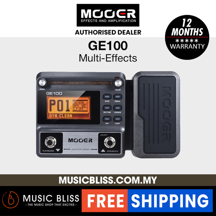 Mooer GE100 Guitar Multi-Effects Pedal (GE-100) | Music Bliss Malaysia