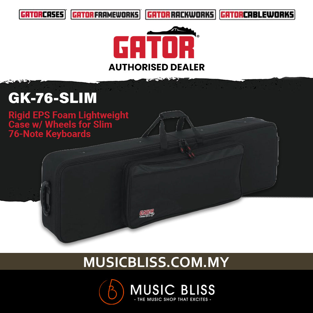 Gator GK-76-SLIM Semi-Rigid Keyboard Case | Music Bliss Malaysia