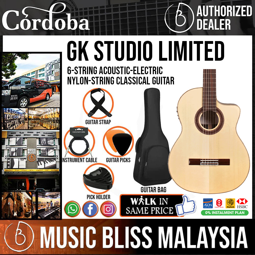 Cordoba GK Studio Limited - Solid European Spruce Top, Ziricote Back ...