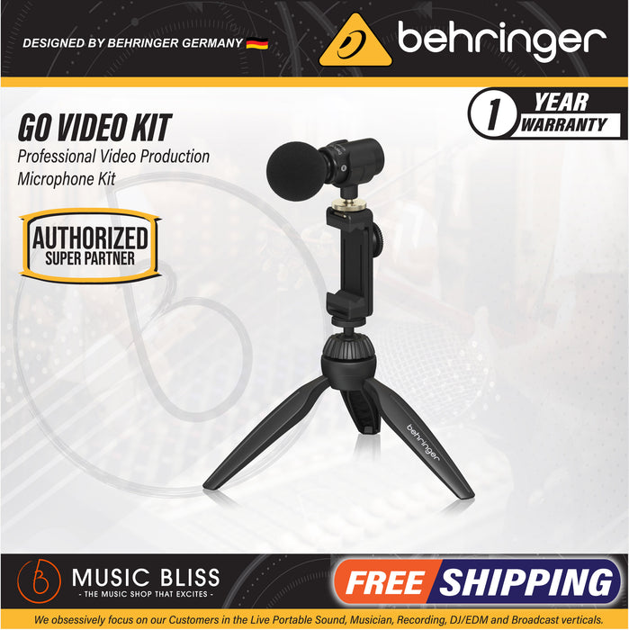 Behringer GO VIDEO KIT Video Production Microphone Kit | Music Bliss ...