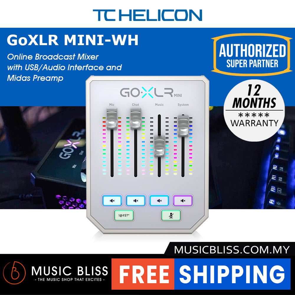 TC-Helicon GO XLR Mini USB Streaming Mixer with USB/Audio Interface ...