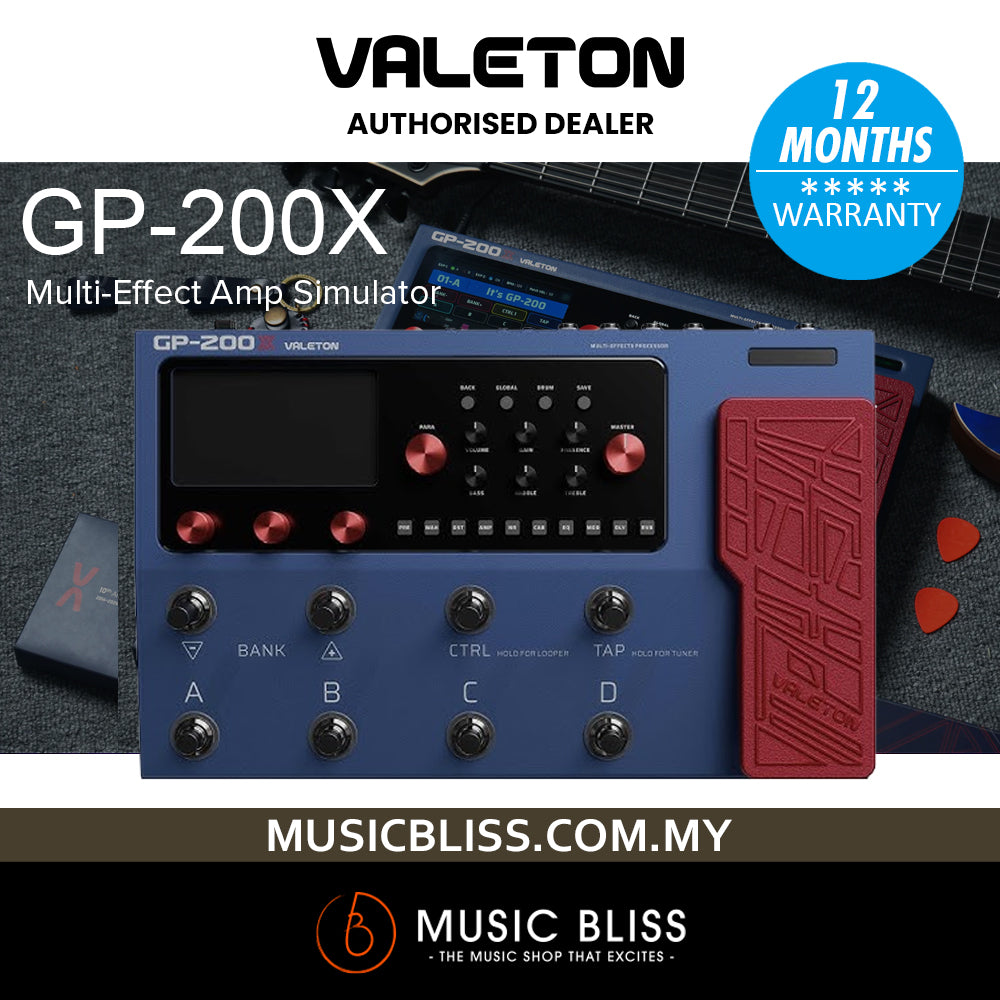 Valeton GP-200X Guitar Multi-Effect Amp Simulator | Music Bliss Malaysia