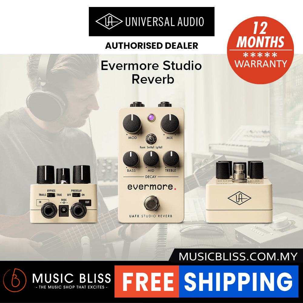 Universal Audio UAFX Evermore Studio Reverb Guitar Effects Pedal ...
