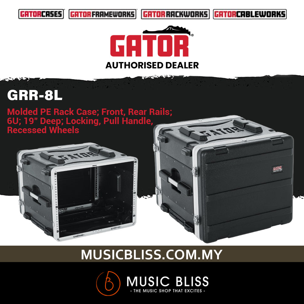 Gator GRR-8L 8U Audio Rolling Rack Case | Music Bliss Malaysia