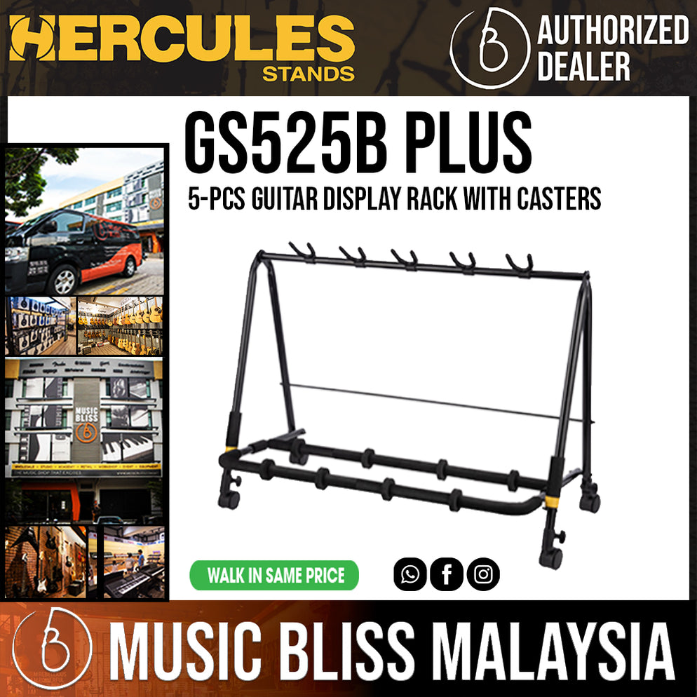 Hercules GS525B PLUS 5-pcs Guitar Display Rack with Casters | Music ...
