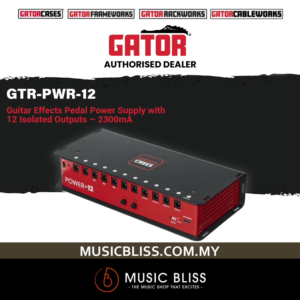 Gator GTR-PWR-12 Pedalboard Power Supply with 12 Isolated Outputs ...