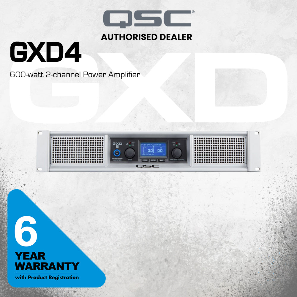QSC GXD 4 600-watt 2-channel Power Amplifier | Music Bliss Malaysia