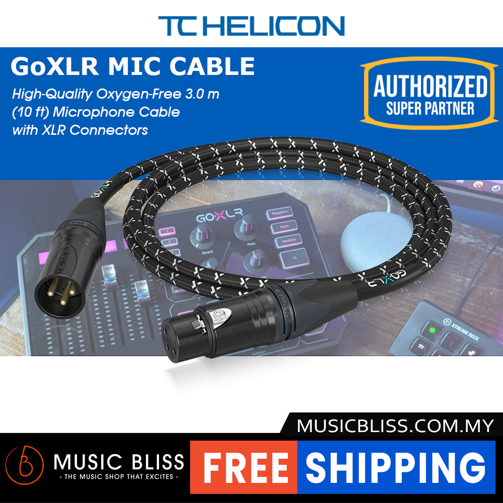 TC-Helicon GoXLR Microphone Cable - 10-foot | Music Bliss Malaysia