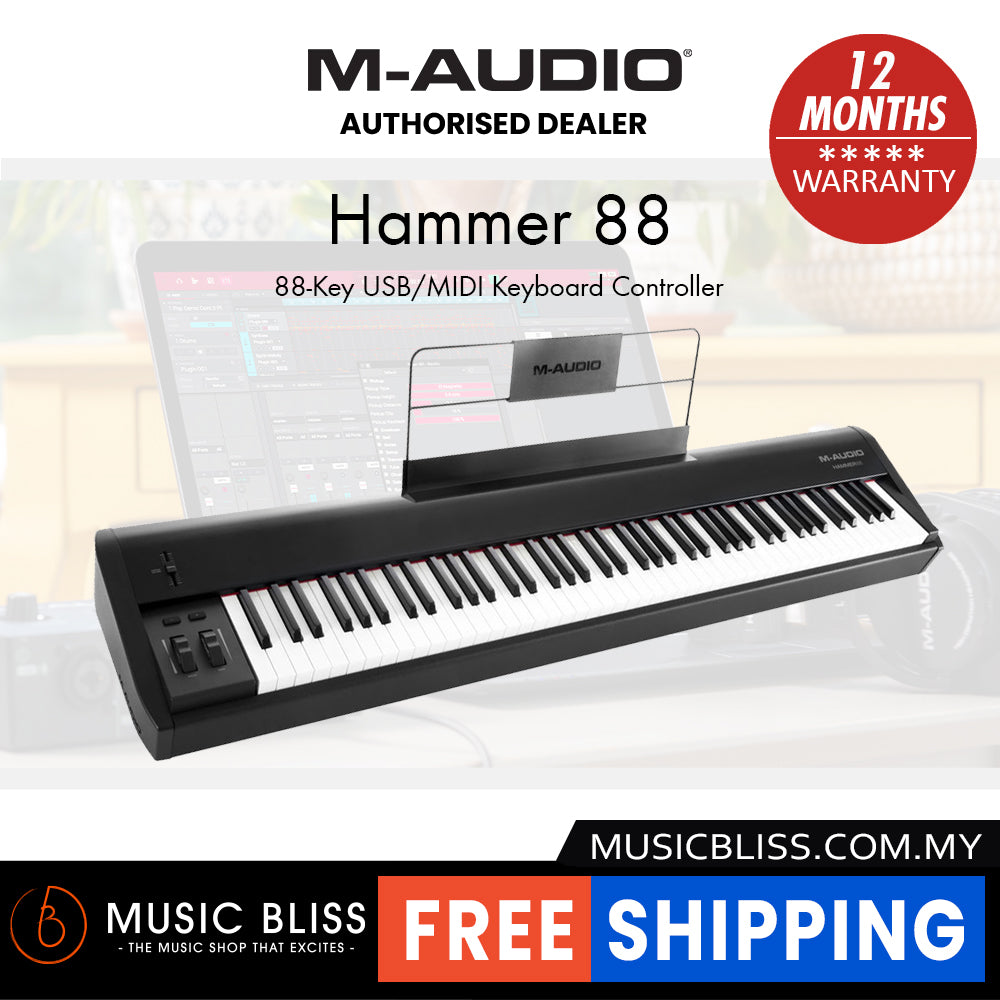 M-Audio Hammer 88 88-key Keyboard Controller | Music Bliss Malaysia