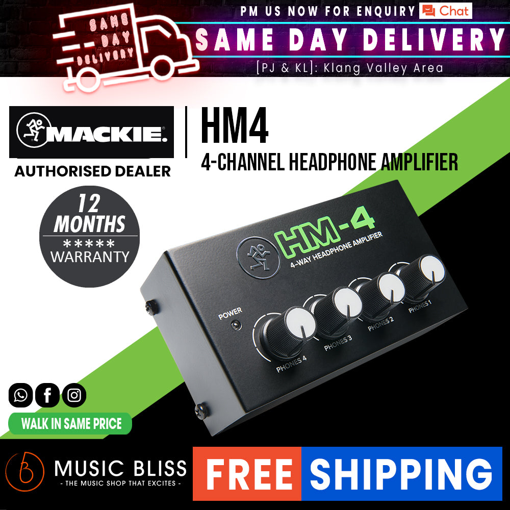 Mackie HM-4 Headphone Amplifier | Music Bliss Malaysia