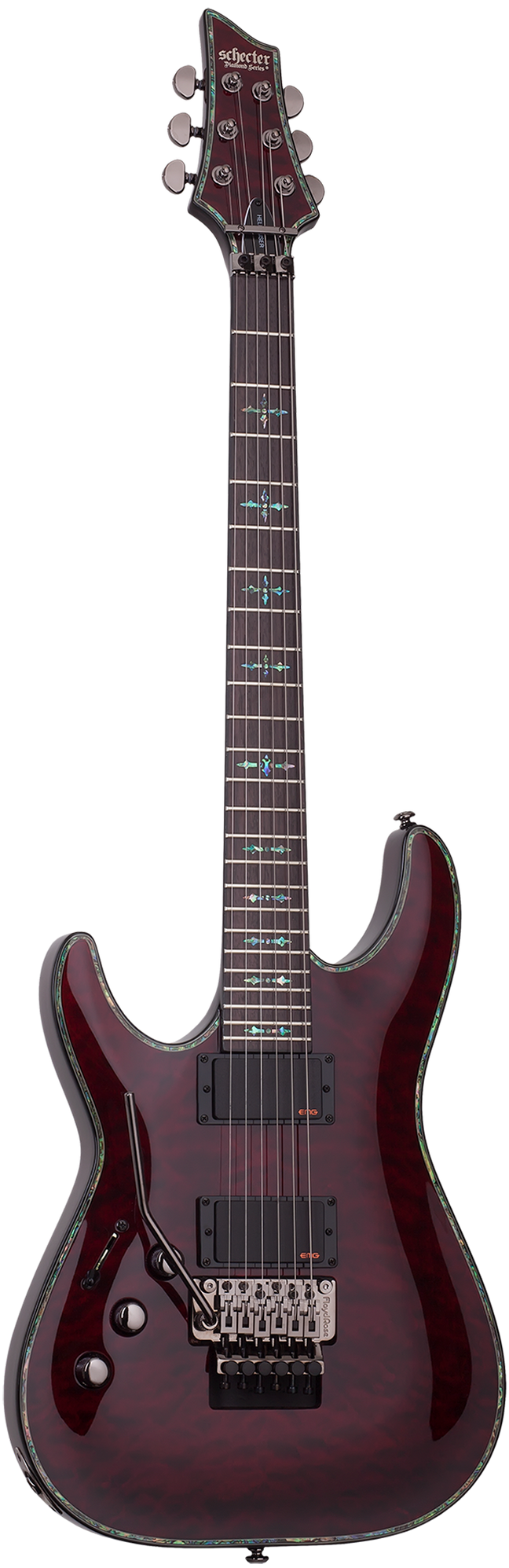 Schecter Hellraiser C-1 FR Left-Handed Electric Guitar - Black Cherry ...
