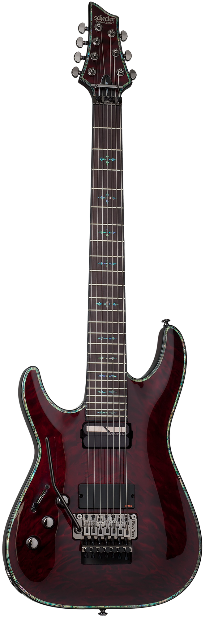 Schecter Hellraiser C-7 FR S Left-Handed Electric Guitar - Black Cherry ...