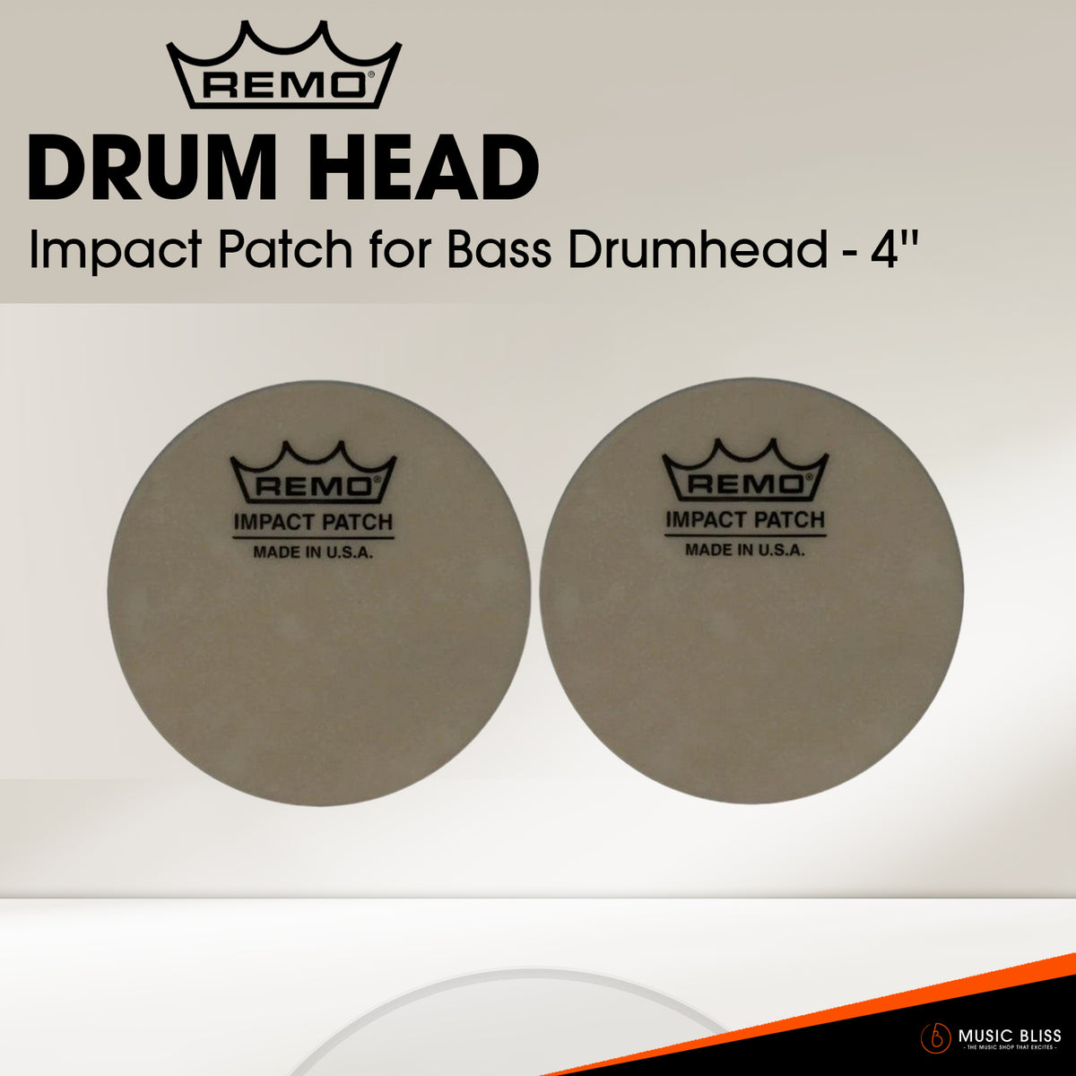 Remo Impact Patch for Bass Drumhead - 4'' | Music Bliss Malaysia