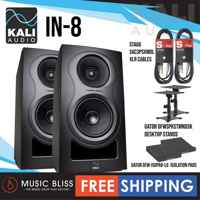 Kali Audio IN-8 V2 8-inch Powered Studio Monitor with FREE Isolation ...