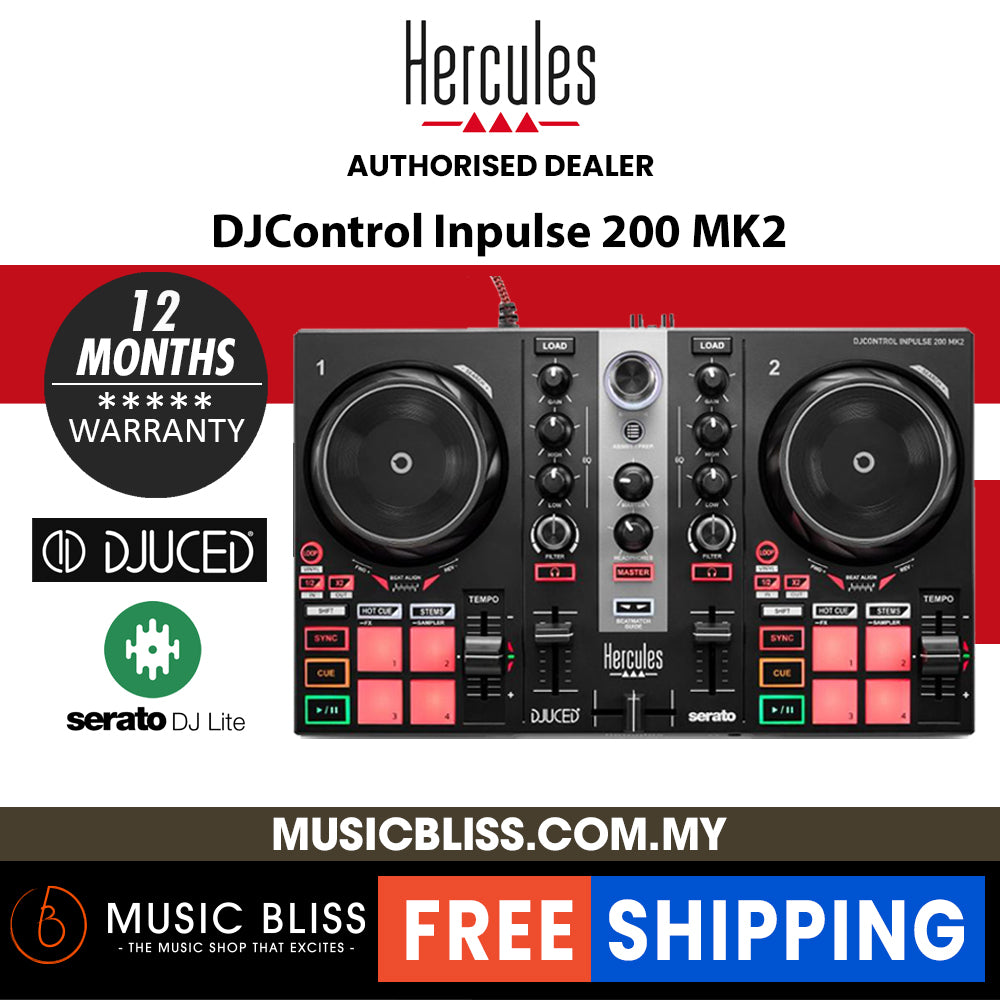 Hercules DJControl Inpulse 200 MK2 | Portable USB DJ Controller with B ...
