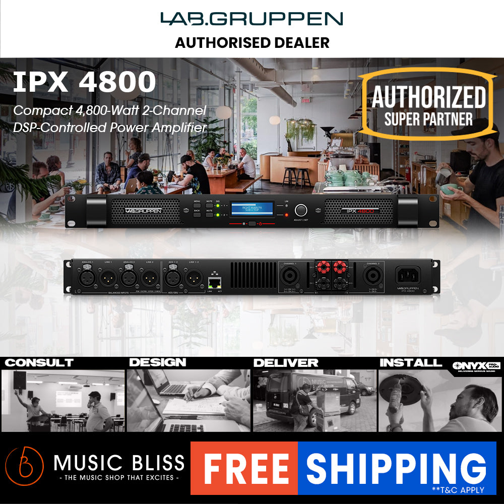 Lab Gruppen IPX 4800 Compact 4800W 2-Channel DSP Controlled Power Amplifier | Music Bliss Malaysia