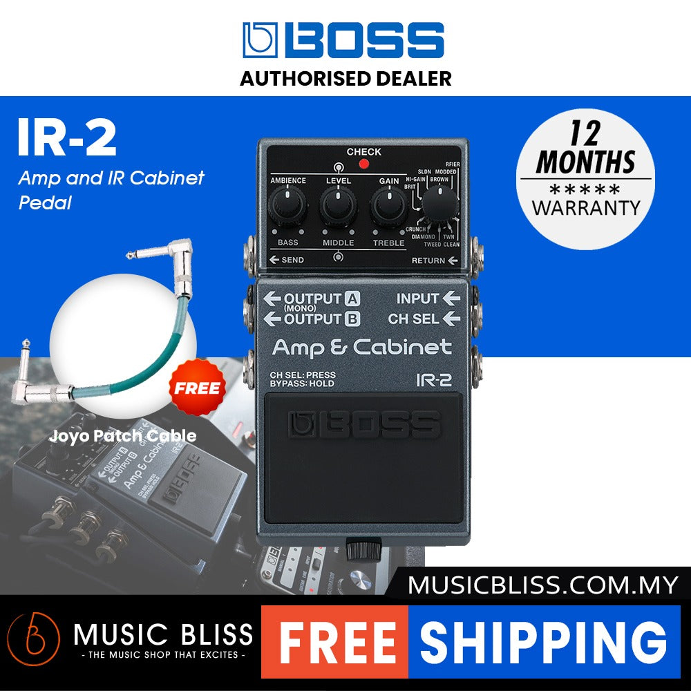 Boss IR-2 Amp and IR Cabinet Pedal (IR2) | Music Bliss Malaysia