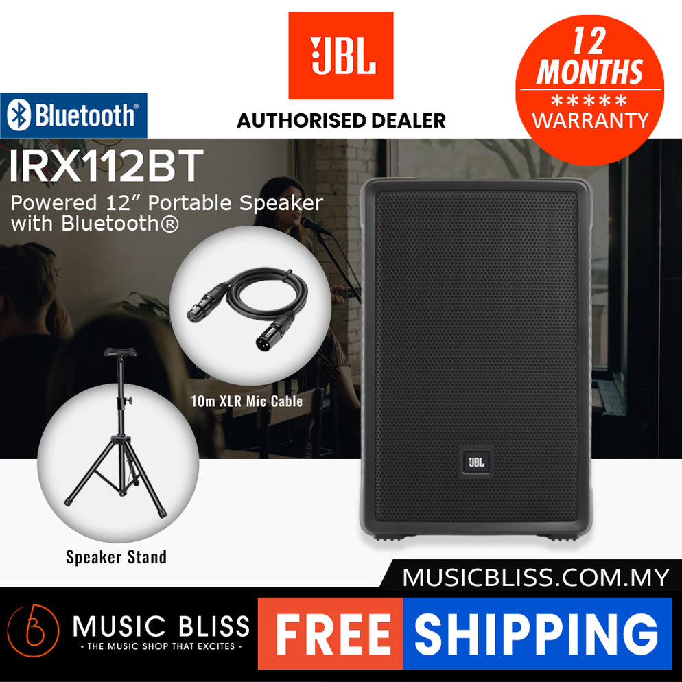 JBL IRX-112BT 1300W Powered 12" Portable Speaker — Music Bliss Malaysia