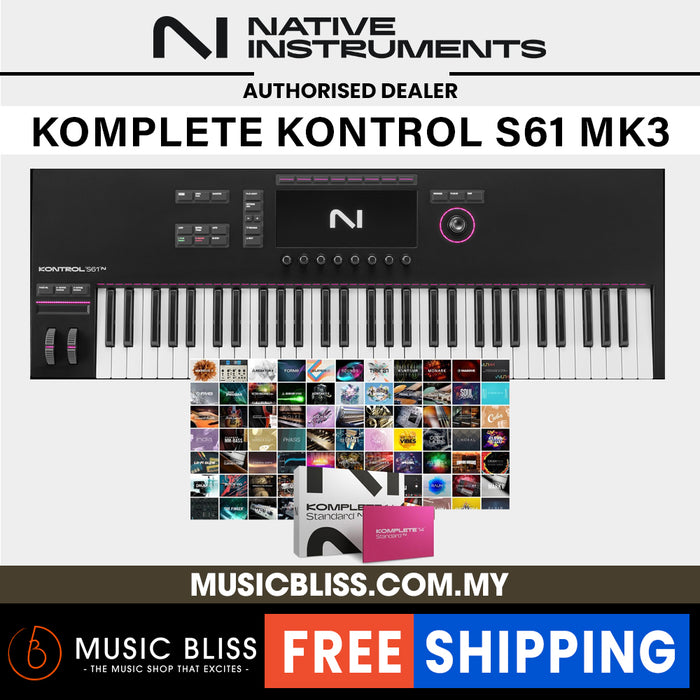 Native Instruments Komplete Kontrol S61 MK3 61-key Midi Controller | Music Bliss Malaysia