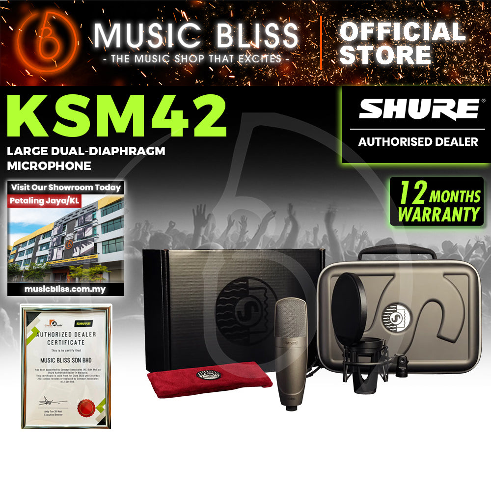 Shure KSM42/SG Large Diaphragm Condenser Microphone | Music Bliss Malaysia