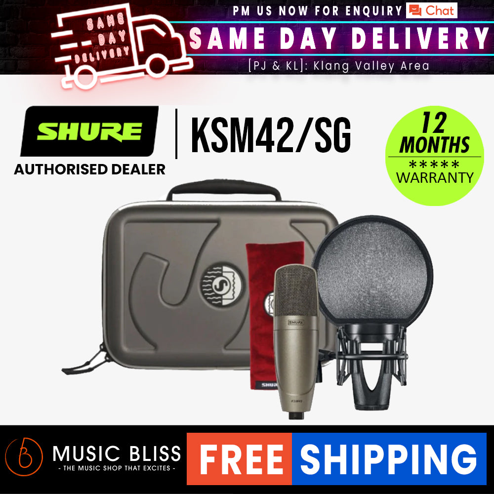 Shure KSM42/SG Large Diaphragm Condenser Microphone | Music Bliss Malaysia