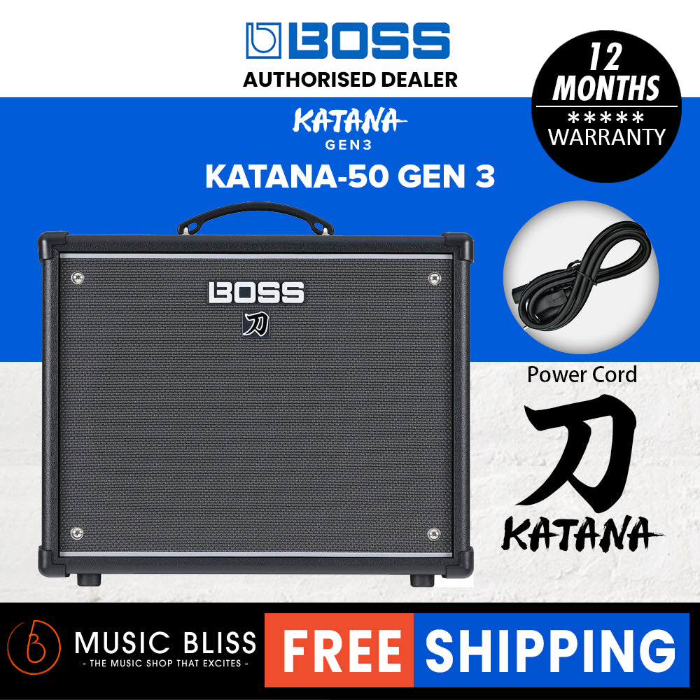 Boss Katana 50 G3 - Gen 3 50-watt 1x12'' Guitar Combo Amplifier ...