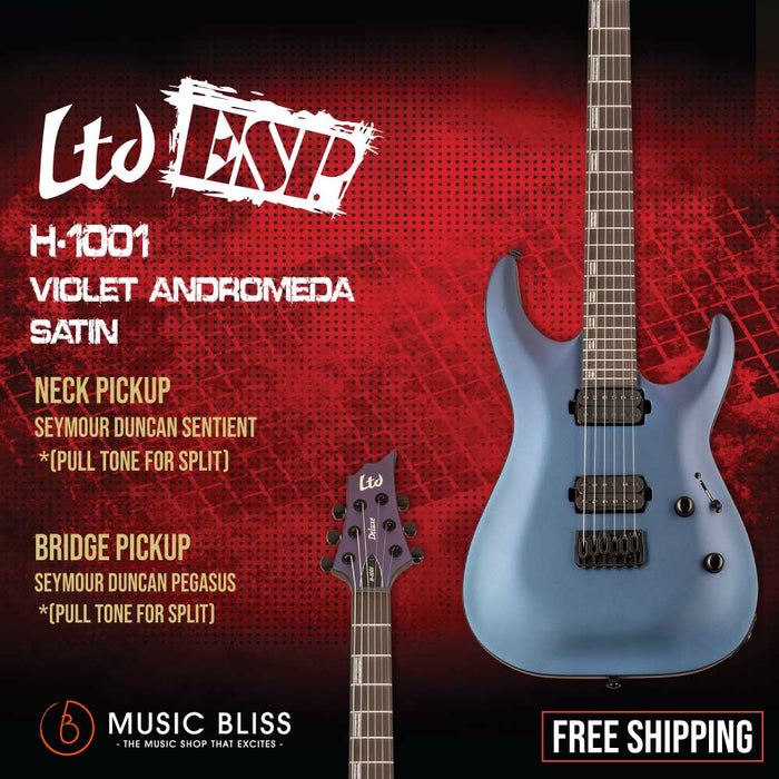 ESP LTD Deluxe H-1001 Electric Guitar - Violet Andromeda Satin | Music ...