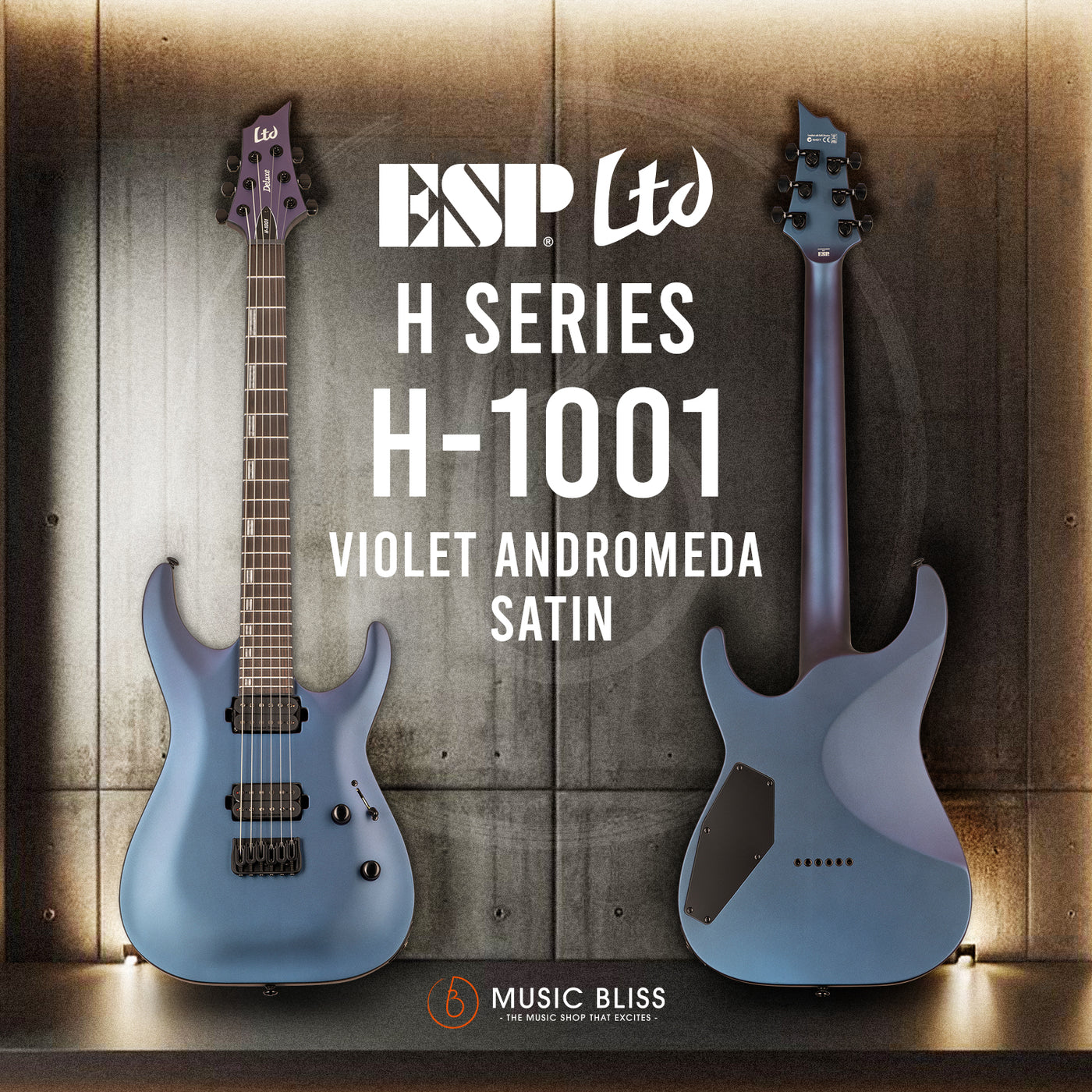 ESP LTD Deluxe H-1001 Electric Guitar - Violet Andromeda Satin | Music ...