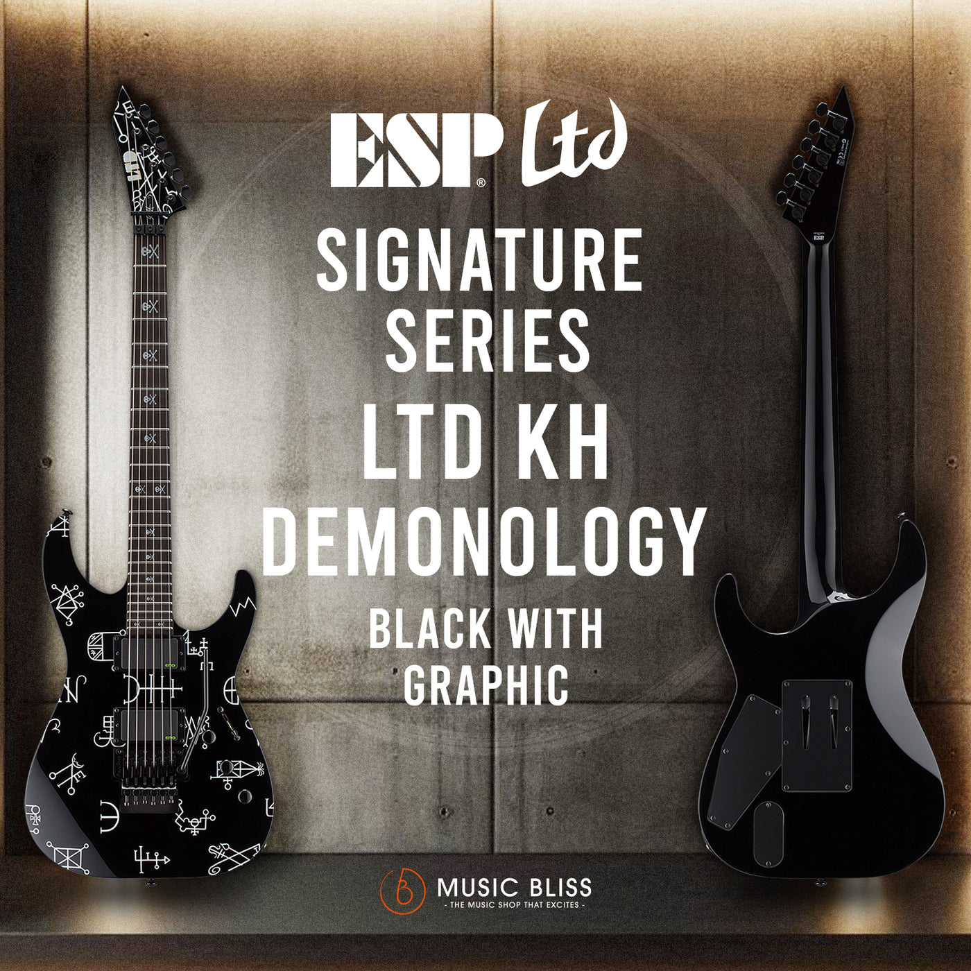 ESP LTD Kirk Hammett Signature Demonology - Black | Music Bliss Malaysia