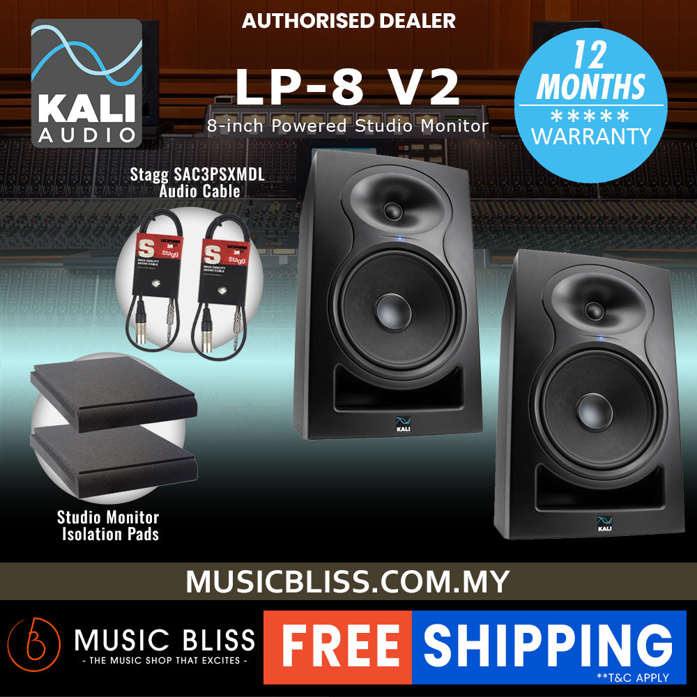 Kali Audio LP-8 V2 8-inch Powered Studio Monitor - Pair (LP8) | Music ...