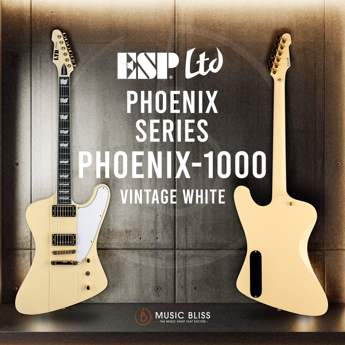 ESP LTD Phoenix-1000 - Vintage White (PHOENIX1000VW) | Music Bliss Malaysia