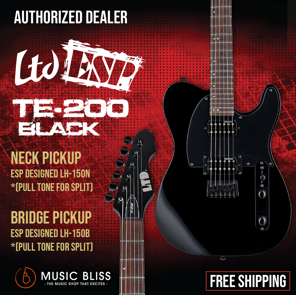 ESP LTD TE-200 Electric Guitar - Black | Music Bliss Malaysia