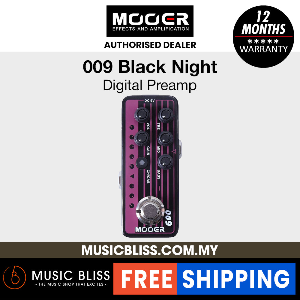 Mooer 009 Blacknight Micro Preamp Pedal | Music Bliss Malaysia