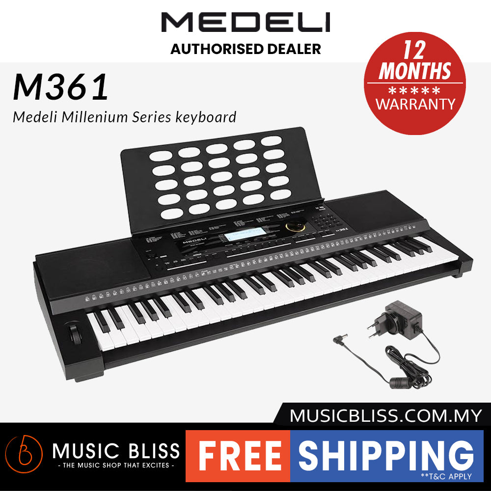 Medeli M361 Millenium Series 61-Key Portable Keyboard | Music Bliss ...