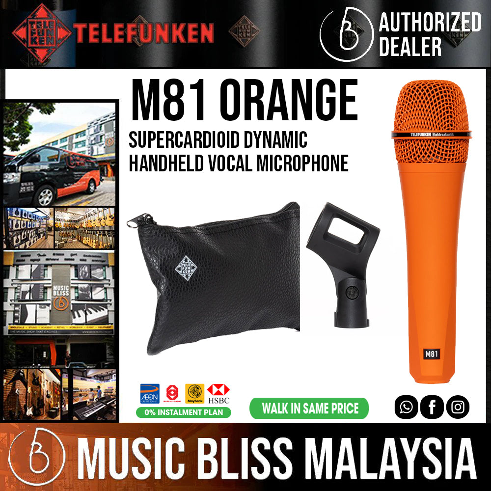 Telefunken M81 Supercardioid Dynamic Handheld Vocal Microphone - Orange ...